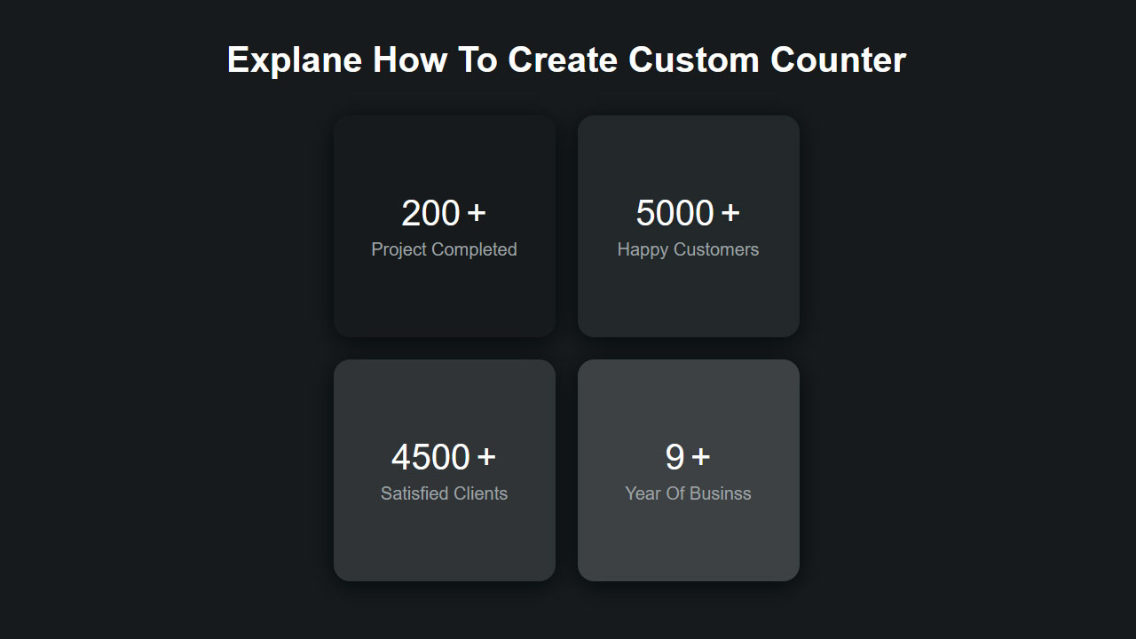 Animated Number Counter HTML In Hindi Web Tutorial Hindi