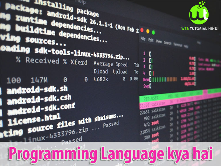 प्रोग्रामिंग भाषा क्या है | Programming Language kya hai - Web Tutorial Hindi